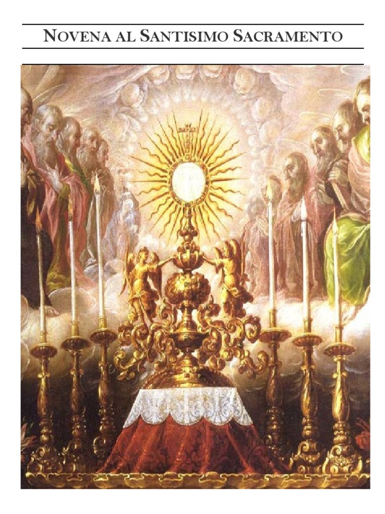 Novena al Santísimo Sacramento | PDF | eucaristía | Oración