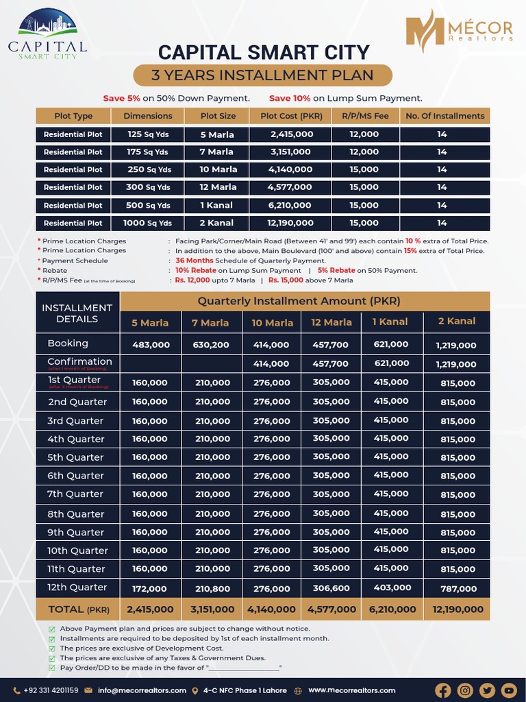 CSC Payment - Plan (3 Years) Residential | PDF | Payments | Taxes