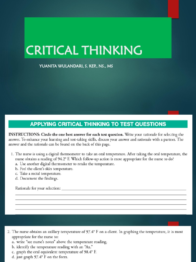 Critical Thinking | PDF