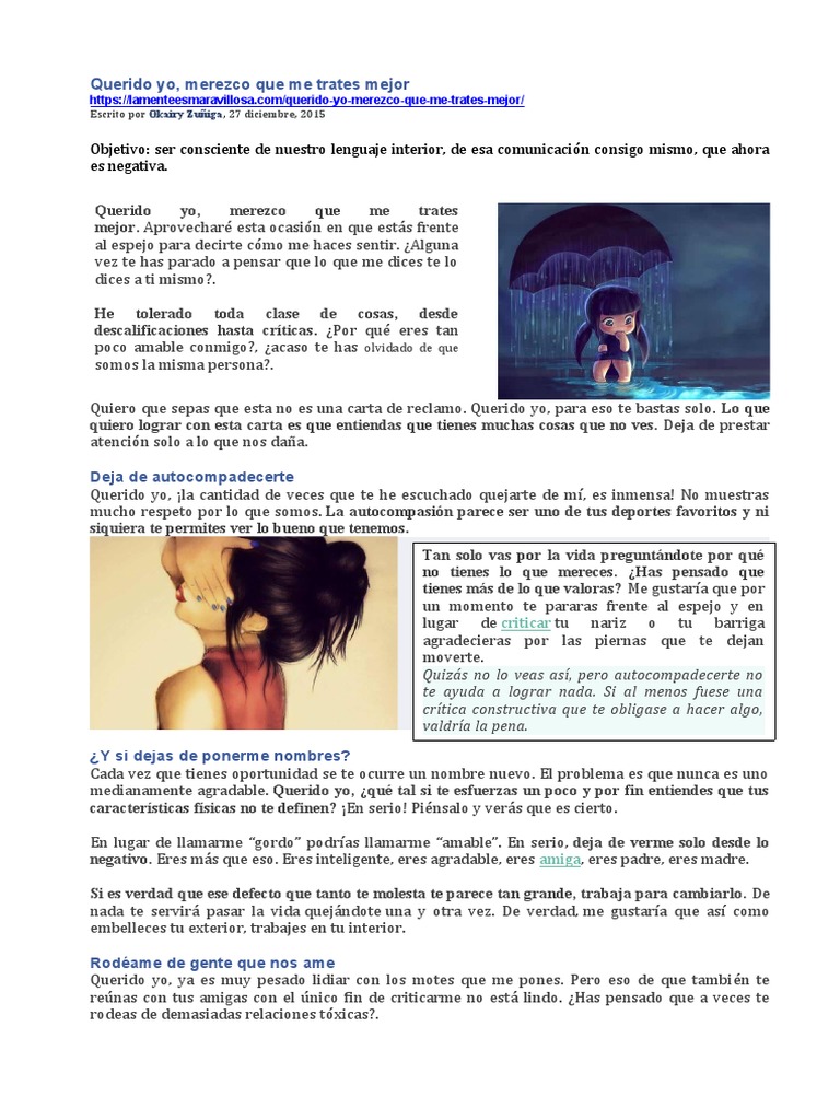 Carta Querido Yo | PDF