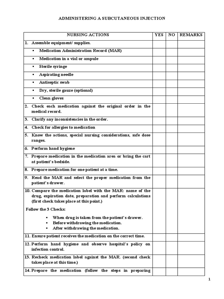 Proper Subcutaneous Injection Administration: A Step-by-Step Nursing ...