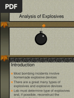 Types and Analysis of Explosives | PDF | Explosive Material | Explosion