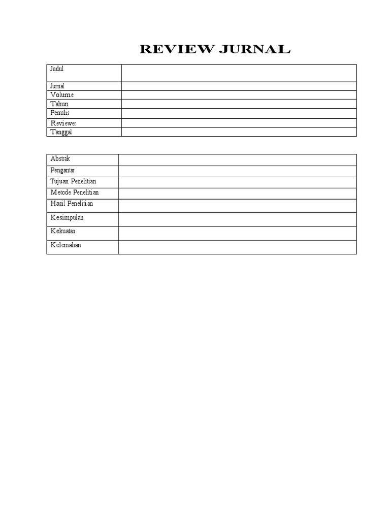 Review Jurnal: Metode dan Hasil Penelitian | PDF