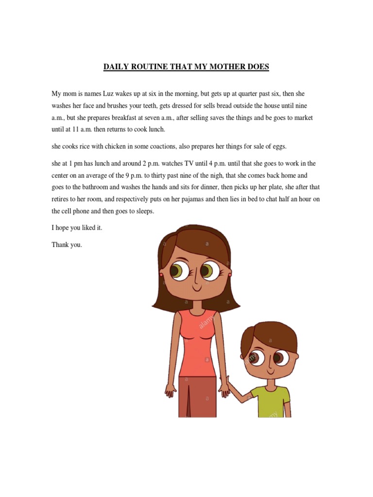 My Mother's Daily Routine | PDF