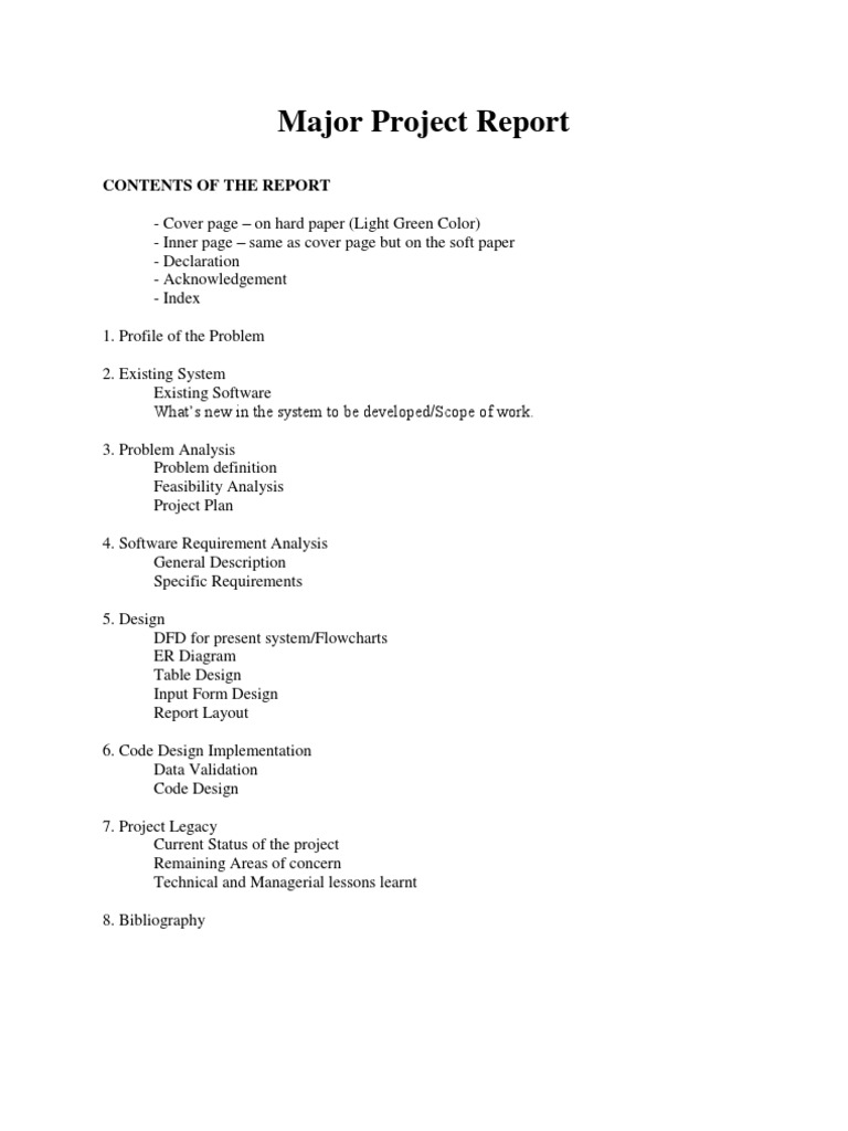Major Project Report Format | PDF | Computer Programming | Information ...