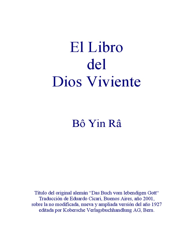 Libro Del Dios Viviente | PDF | Verdad | Alma