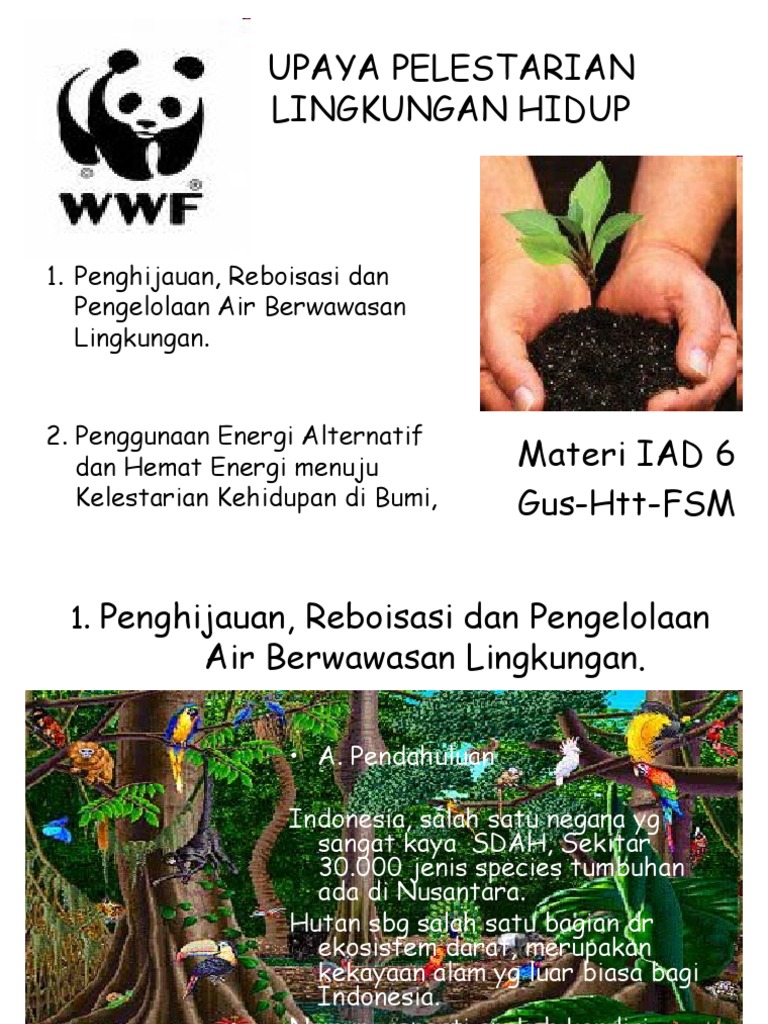 Pelestarian Lingkungan Hidup | PDF