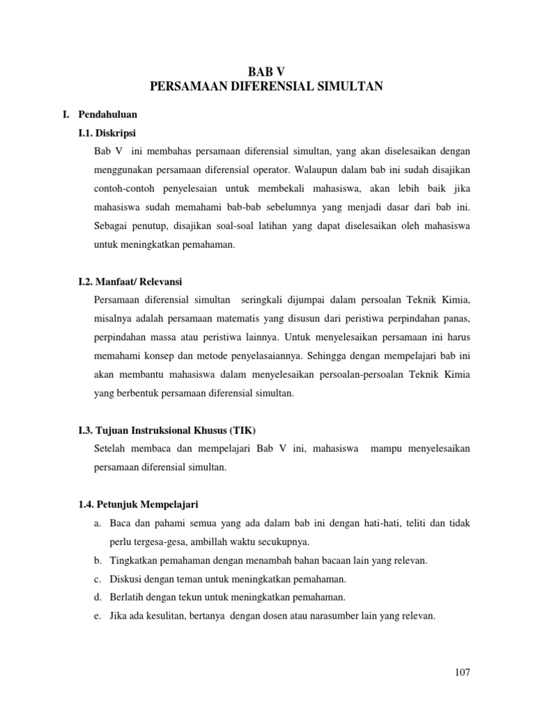Penyelesaian Persamaan Diferensial Simultan | PDF | Metode & Bahan Ajar | Sains & Matematika