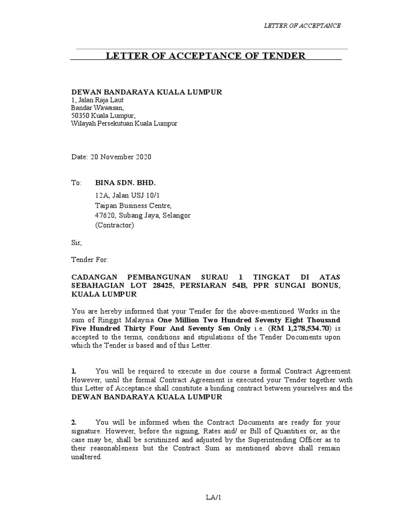 Letter of Acceptance | PDF | Insurance | Justice