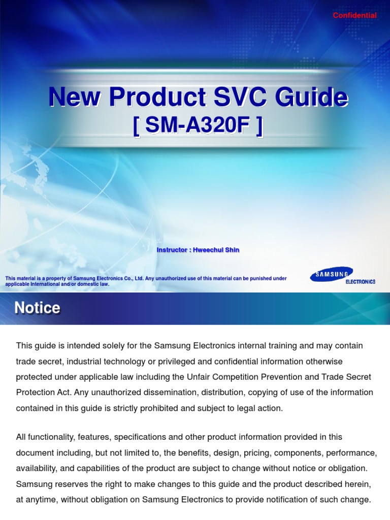 New Product SVC Guide: (SM-A320F) | PDF | Troubleshooting | Battery Charger