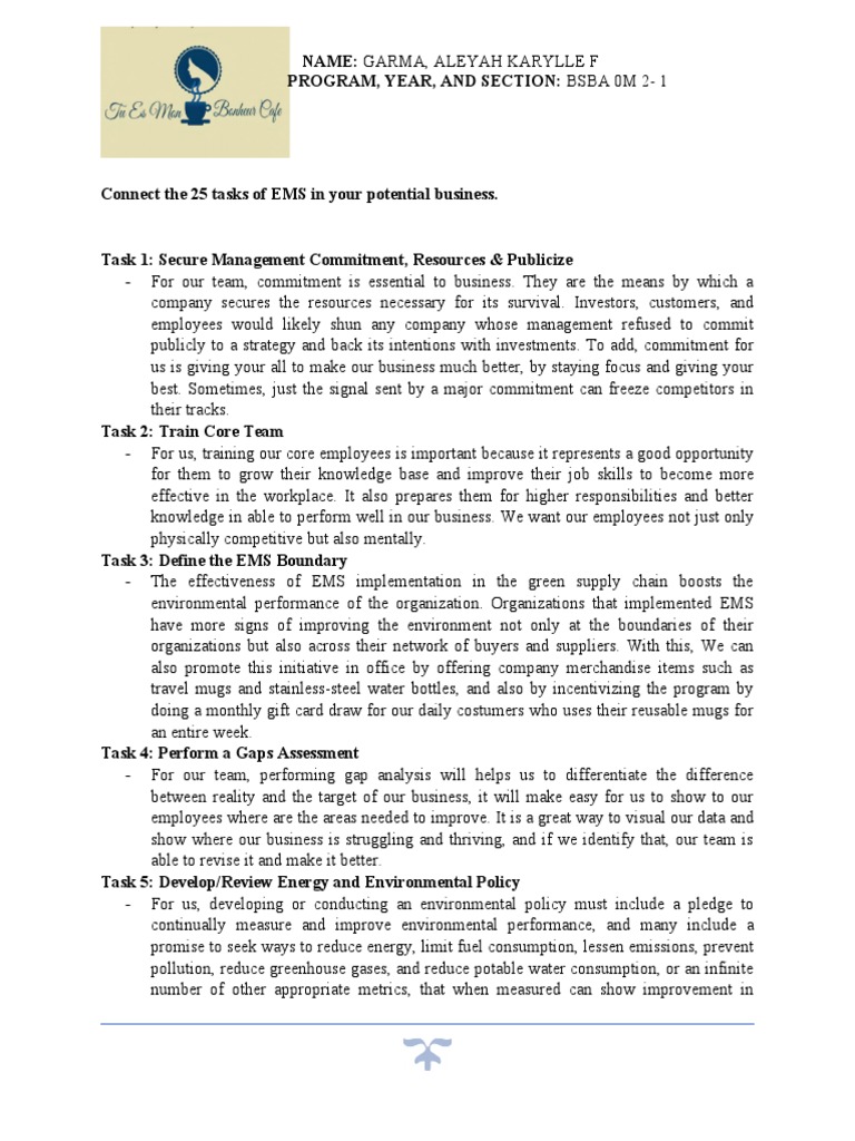 Connect The 25 Tasks of EMS in Your Potential Business | PDF | Audit ...