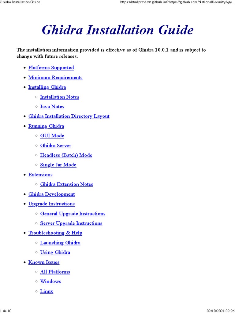 Ghidra Installation Guide | PDF | Java (Programming Language ...
