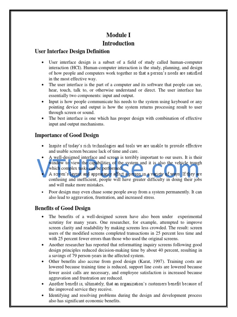 UID 15CS832 Module 1 | PDF | Graphical User Interfaces | Internet & Web