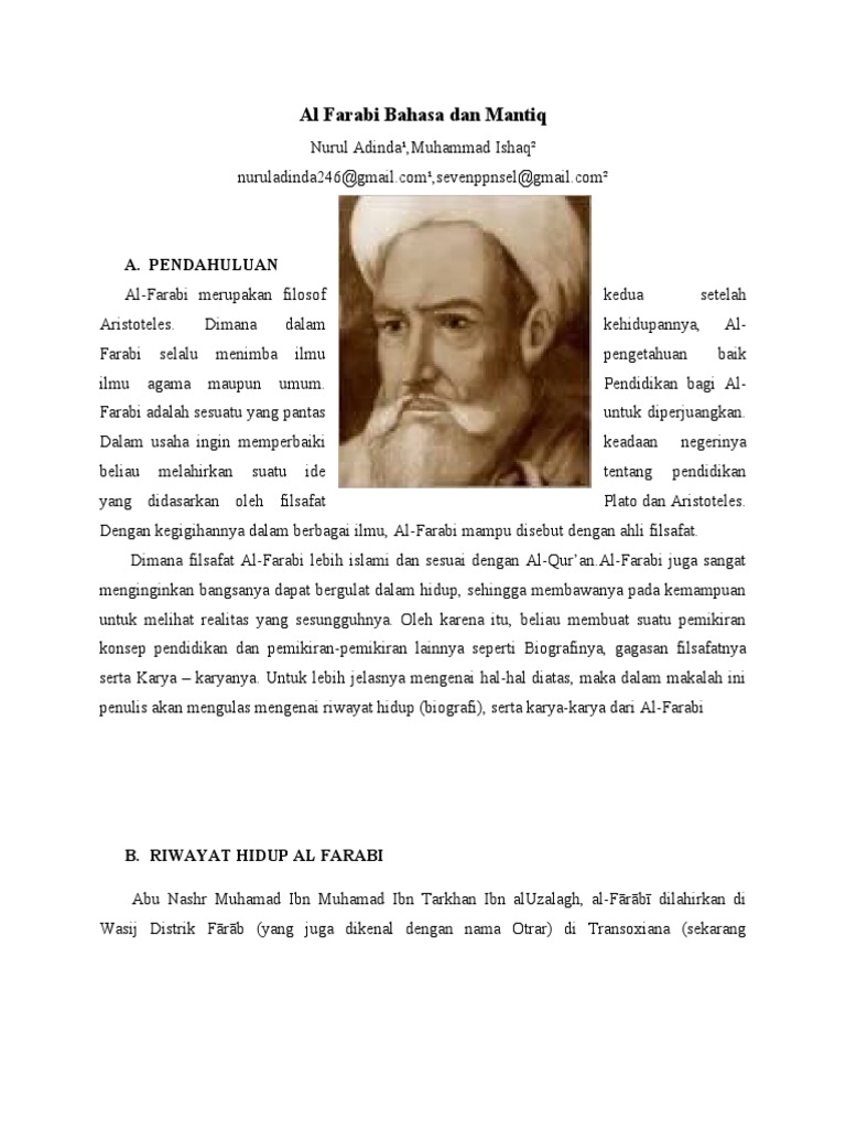 Al Farabi Bahasa Dan Mantiq | PDF
