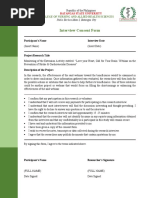 Interview Consent Form Template | PDF | Consent | Interview