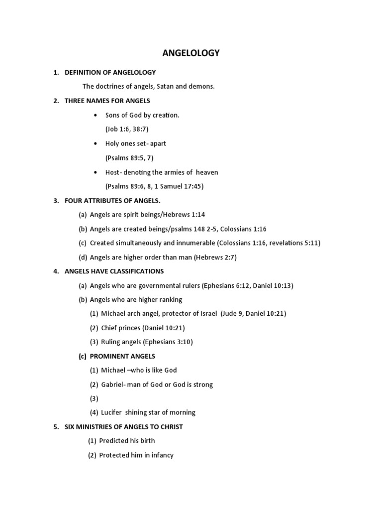 Definition of Angelology | PDF | Angel | Religious Literature