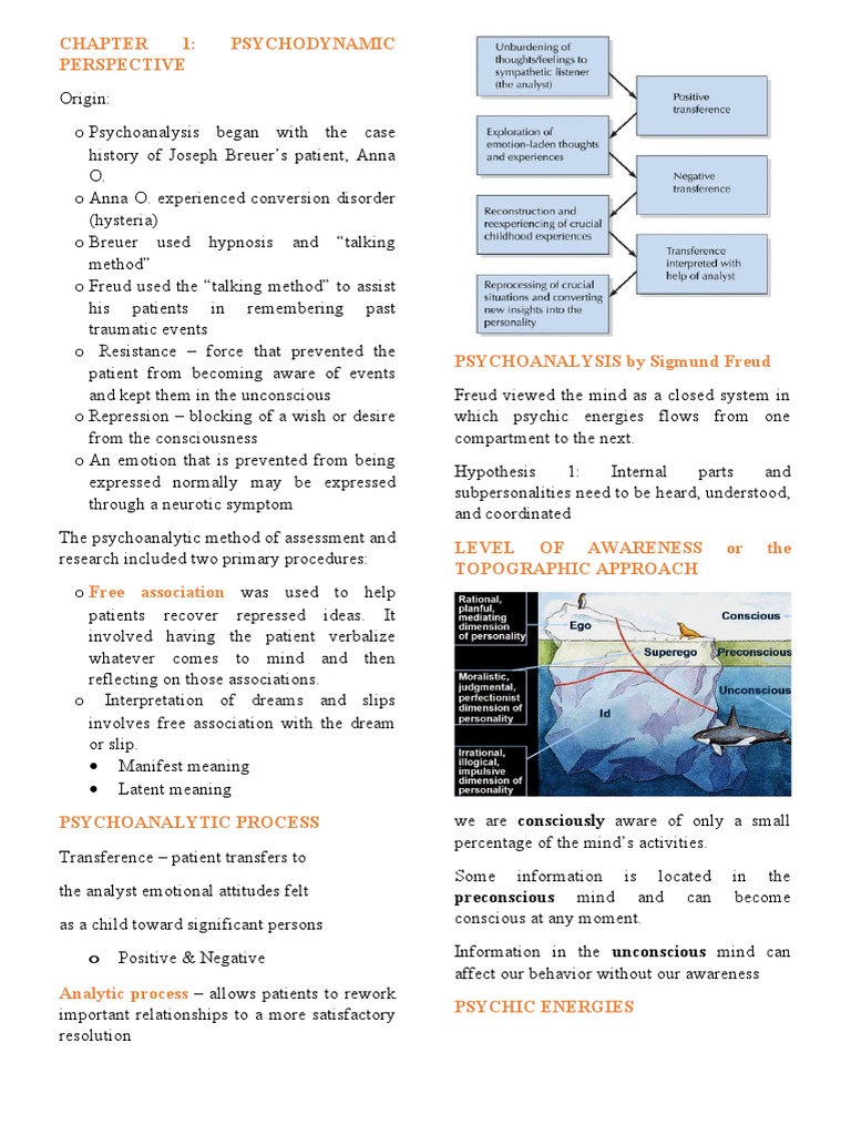 Chapter 1: Psychodynamic Perspective: Preconscious Mind and Can Become | PDF | Id | Psychoanalysis