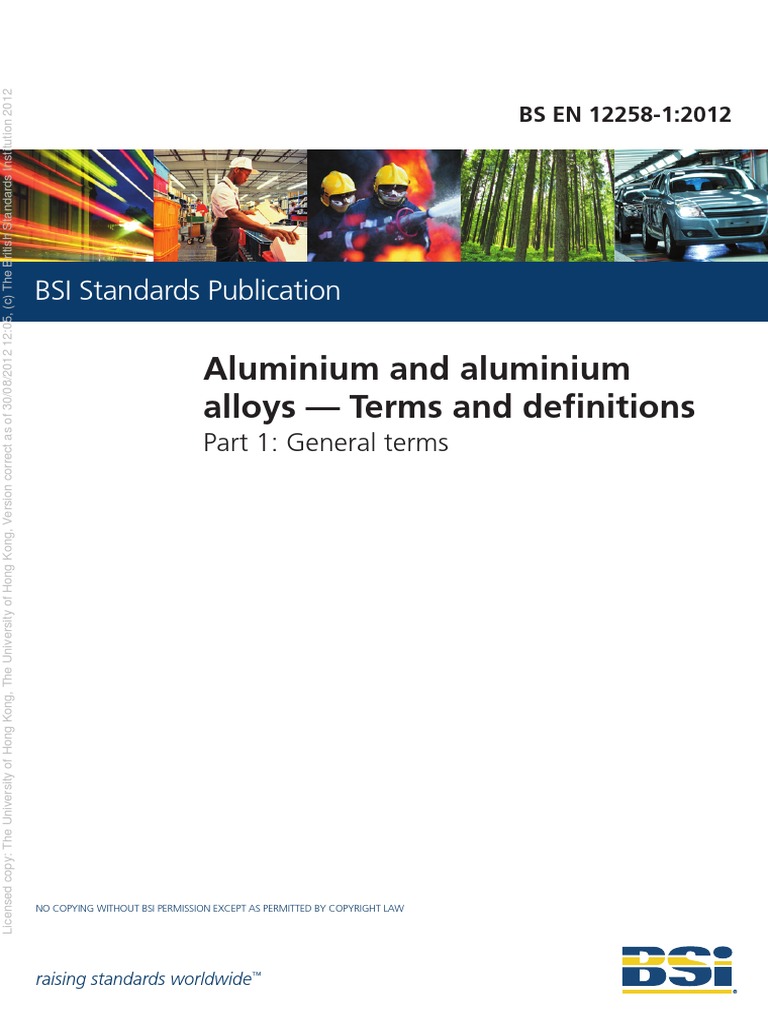 BS en 12258-1-2012 | PDF | Metals | Regulation