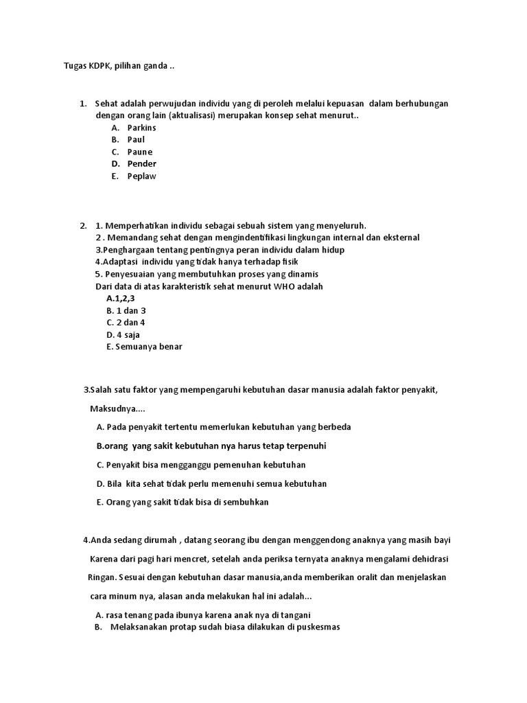 Soal 10 KDPK | PDF