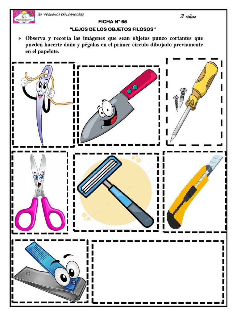 3 Años Fichas Semana 20 Agosto Objetos Peligrosos Pdf