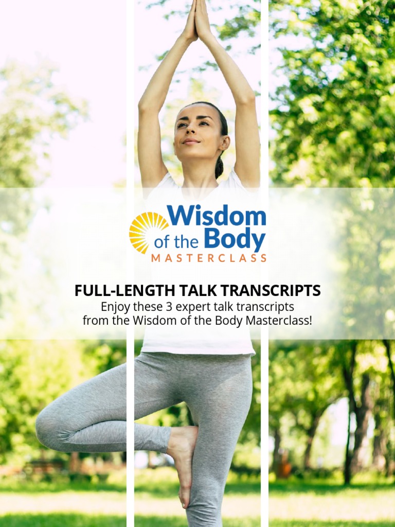 Healthmeans 3 Interview Transcripts From The Wisdom of The Body ...