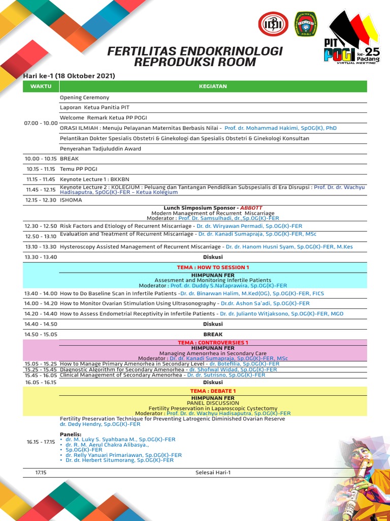 Jadwal Pit (Fer Room) | PDF | Polycystic Ovary Syndrome | Health Sciences