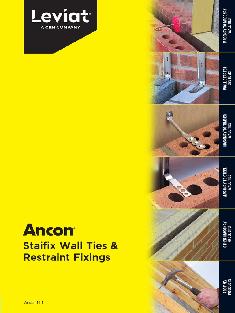 Staifix Wall Ties & Restraint Fixings | PDF | Masonry | Wall