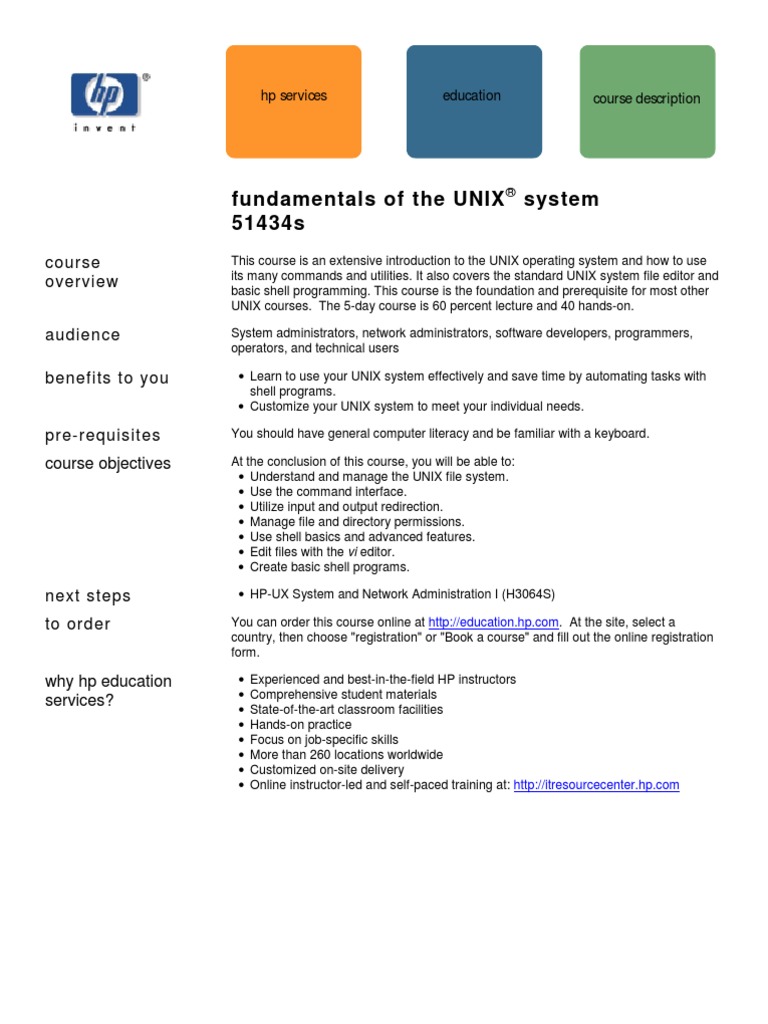 Fundamentals of The UNIX® System | PDF | Command Line Interface | Unix