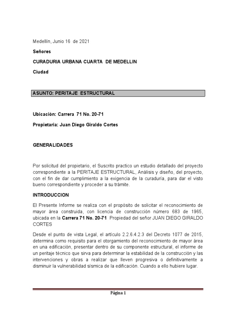 Peritaje Estructural en Medellín | PDF | Fundación (Ingeniería ...