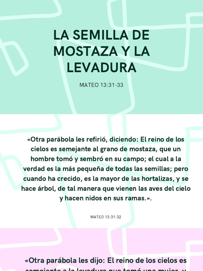 La Semilla de Mostaza y La Levadura | PDF
