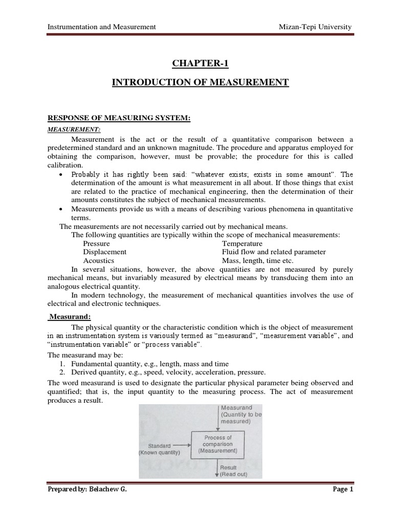 Instrumentation (Chapter 1) | PDF | Pressure Measurement | Calibration