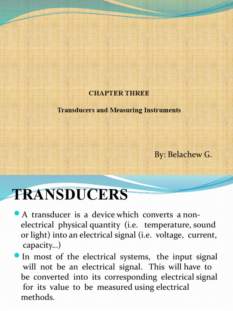 Chapter 3 - Transducers & Measuring Instruments | PDF | Inductor ...
