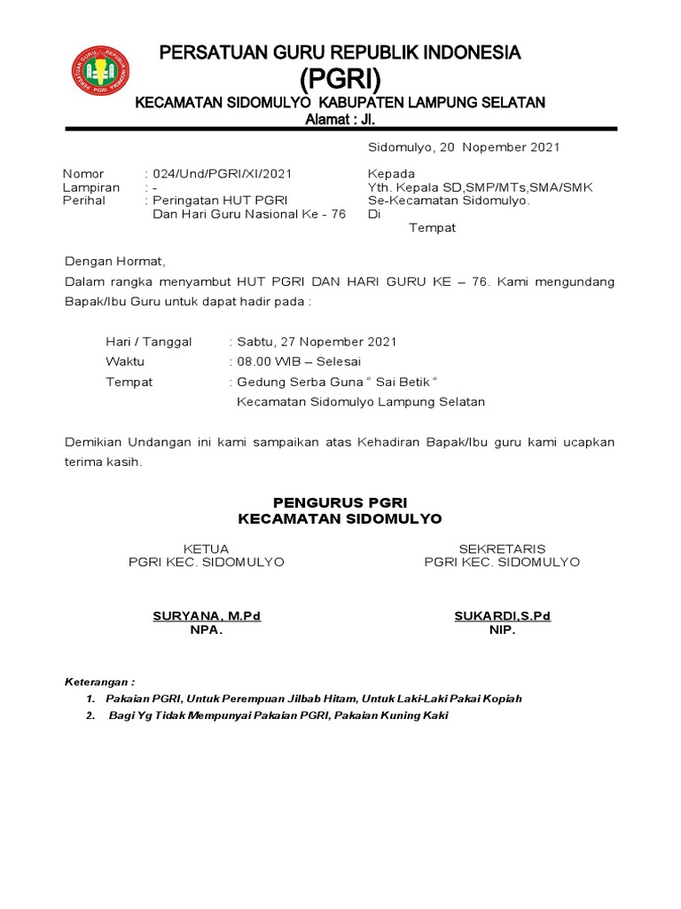 Undangan Anggota | PDF