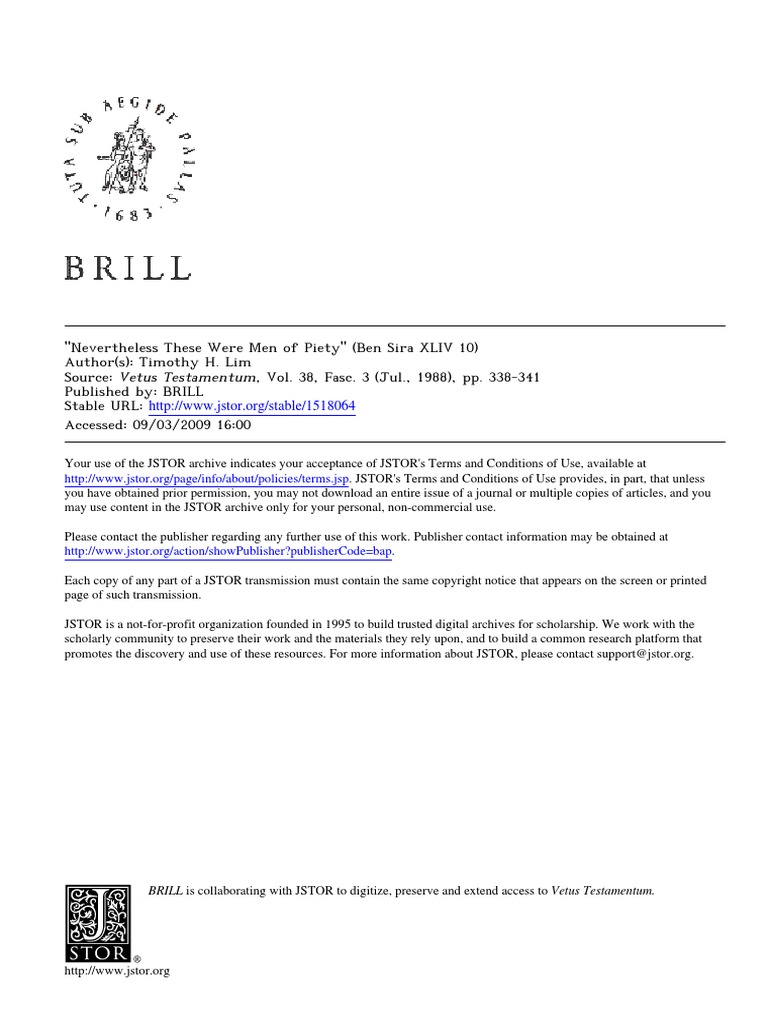 Wisdom of Jesus Ben Sira | PDF