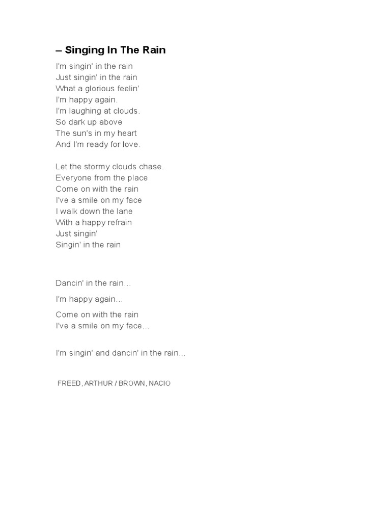 Singing in The Rain - Docx-1 | PDF