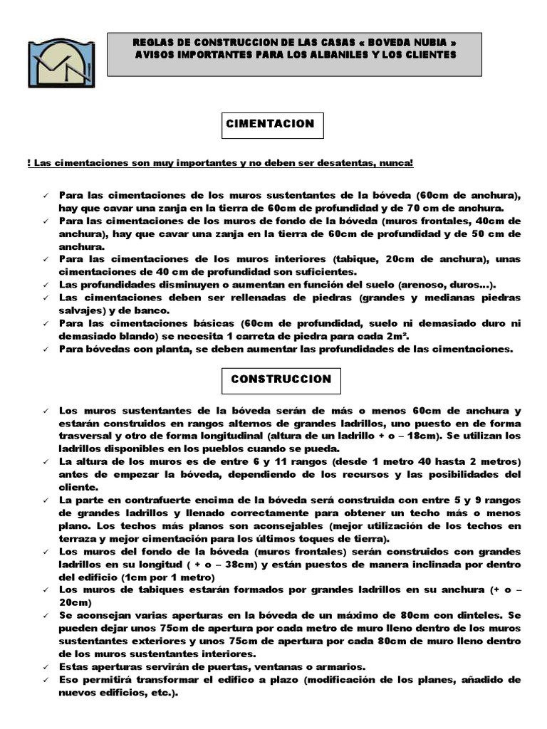 Reglas de Construccion+B$C3$93VEDA+Nubia | PDF | Fundación (Ingeniería ...