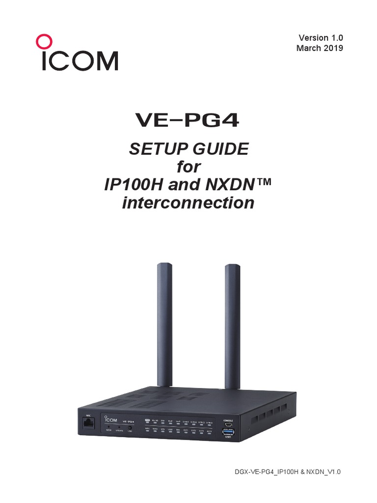 Setup Guide For IP100H and NXDN™ Interconnection: VE-PG4 | PDF | 4 G ...