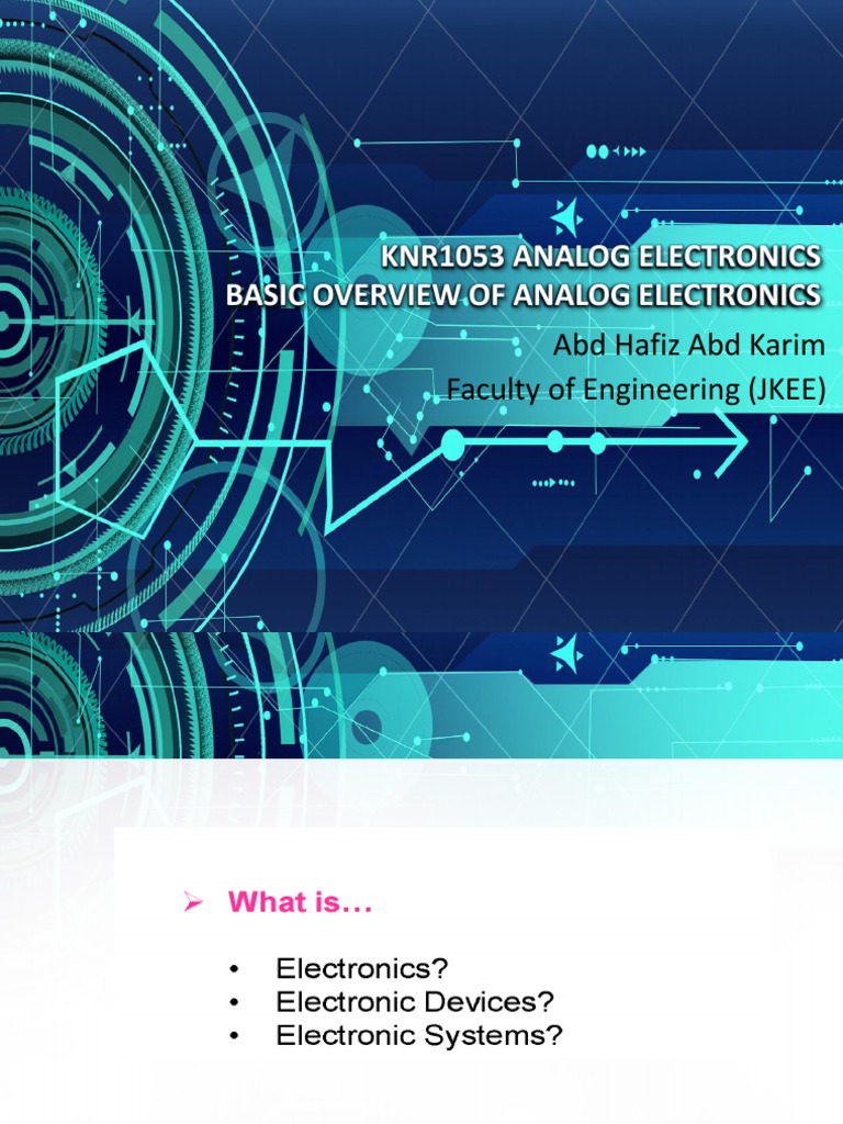 Basic Overview of Analog Electronics | PDF | Diode | P–N Junction