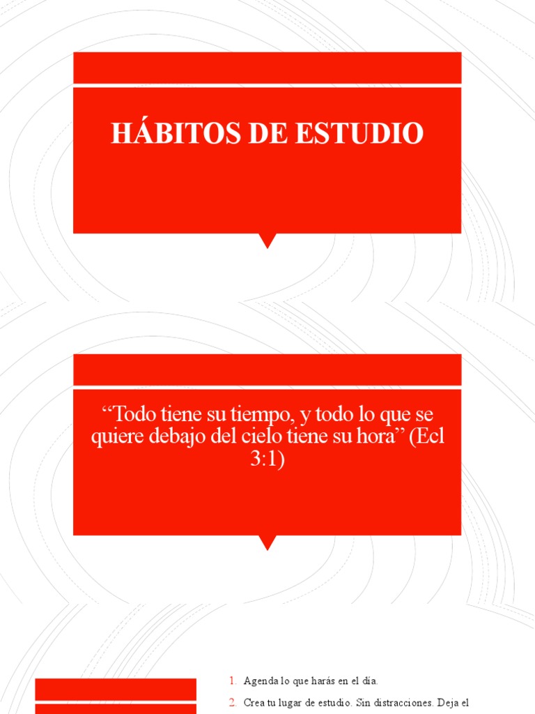 Hábitos de Estudio | PDF | Artes del Lenguaje y Comunicación ...