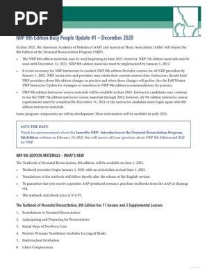 NRP 8th Edition Busy People Update PDF Cardiopulmonary, 45% OFF