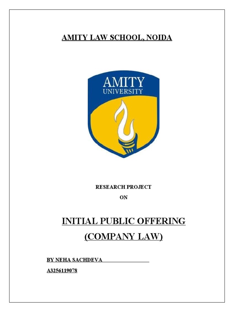 Neha Sachdeva, 9078 Company Law | PDF | Initial Public Offering | Stocks