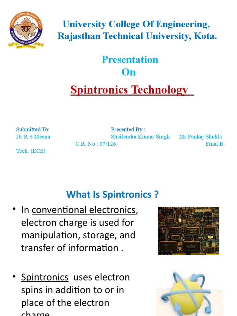 Spintronics | PDF | Random Access Memory | Condensed Matter Physics