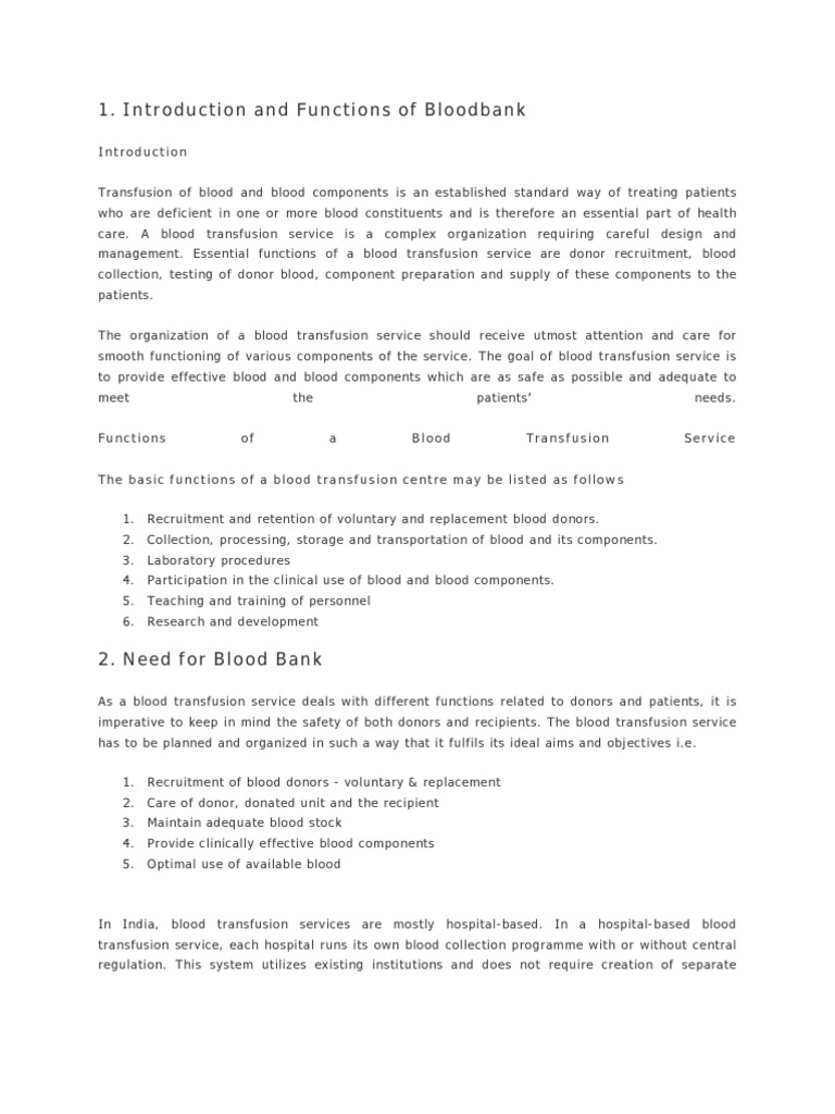 Blood Bank Management | PDF | Blood Donation | Blood Transfusion