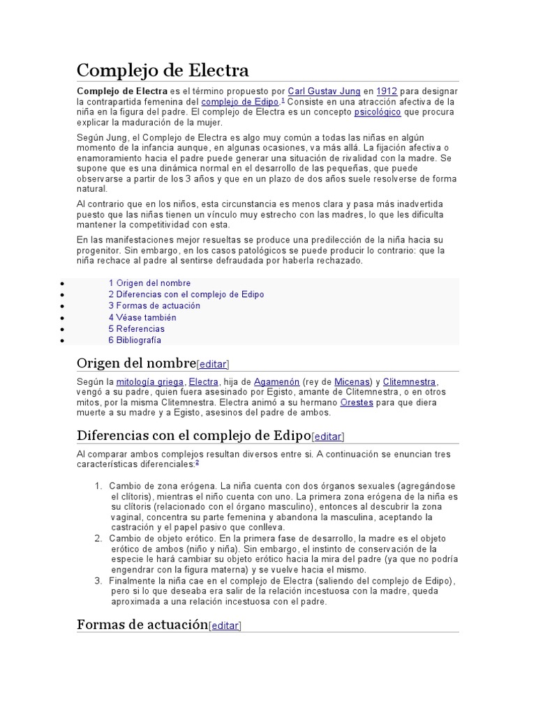 Complejo de Electra | PDF | Ciencias del comportamiento | Psicoanálisis