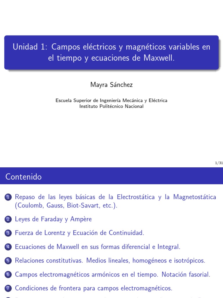 Cap Tulo 1 | PDF | Electromagnetismo | Campo magnético