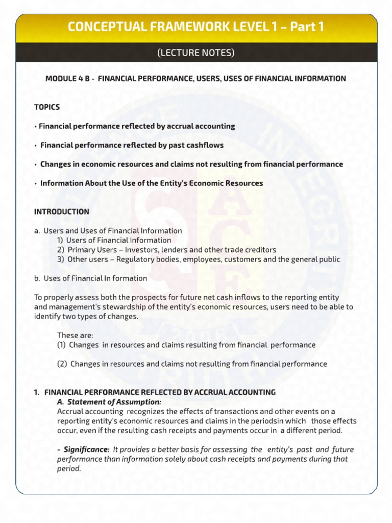 10-07-2021 CRC-ACE - FAR-T - Week 04 - Module 4B Lecture Guide | PDF