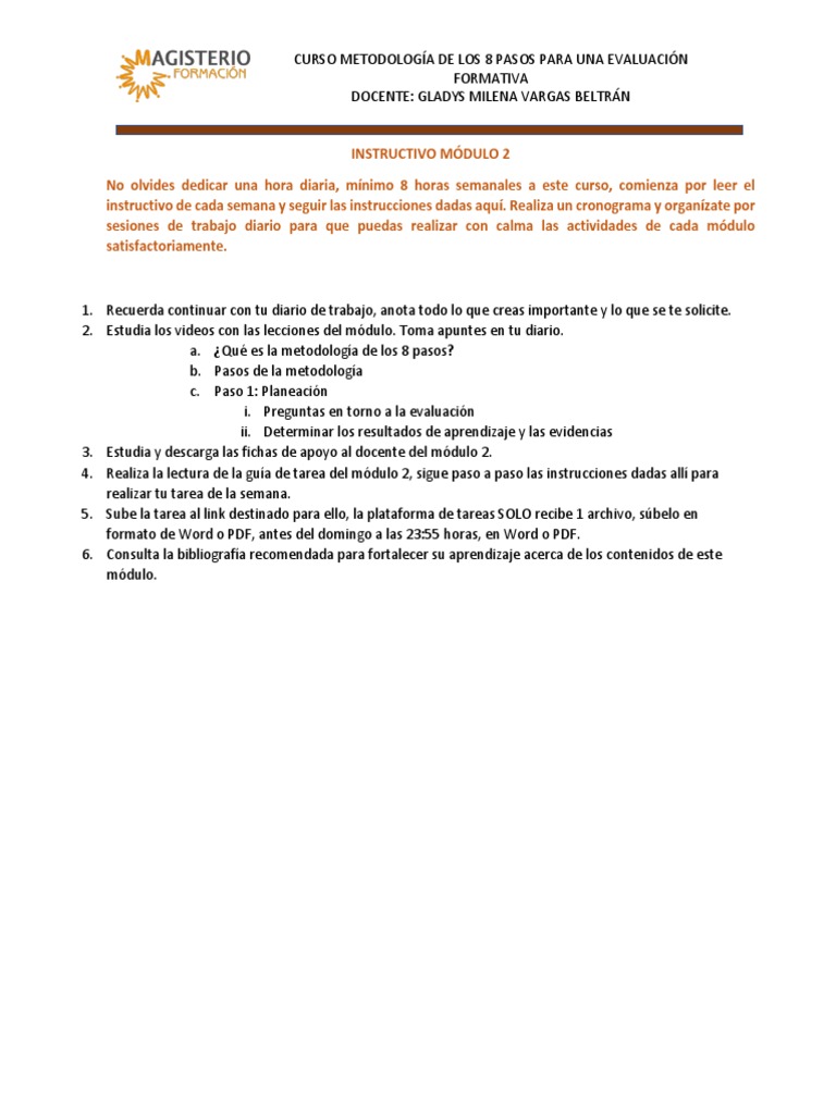 Instructivo+mo - Dulo+2 | PDF