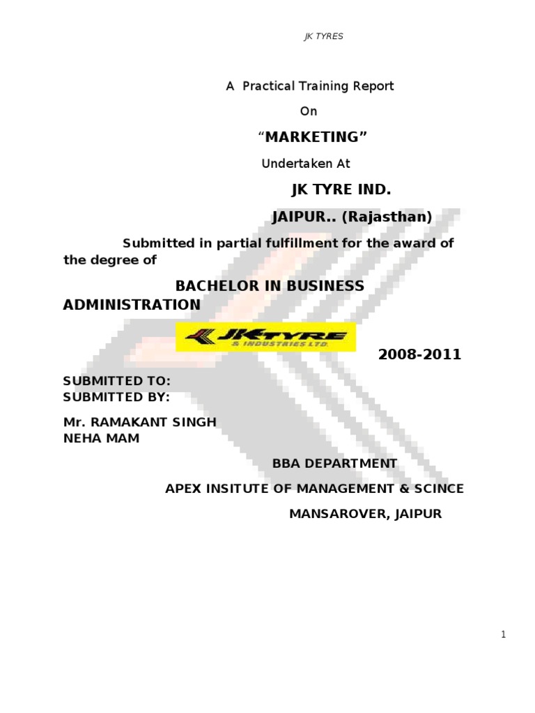 JK Report | PDF | Tire | Survey Methodology
