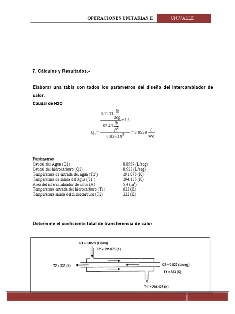 Operaciones Unitarias II | PDF | Intercambiador de calor | Calor