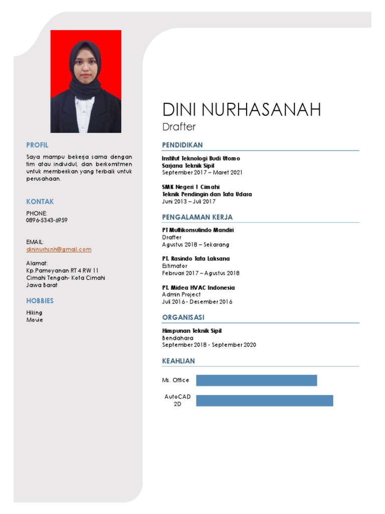 CV Dini Nurhasanah 2021 | PDF